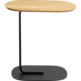 Kare Design Beistelltisch Tassilo Schwarz Table dappoint, Chêne Métal, Noir, 56x58,5x34