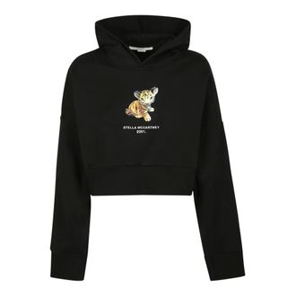 Stella McCartney Femme, Sweatshirts et sweats &agrave; capuche, Noir, Taille: 36 FR Sweat &agrave; capuche classique