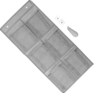 BESPORTBLE Angoily Wandmontiertes Schuhregal mit 6 Fächern und Haken Transparenter Netz Hängeschuhhalter für Schmale Türen und Kleiderschränke Platzsparende Schu