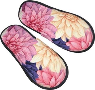Generic Fleur De Dahlia Femme Homme Chaussures De Maison L&eacute;g&egrave;res Pantoufles Doux Chaussons Pour Hiver Int&eacute;rieur Maison L
