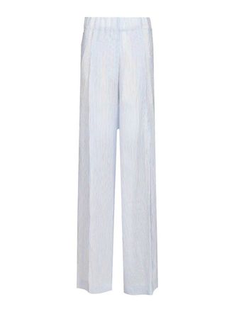 Dries Van Noten Pantalons D&eacute;contract&eacute;s - Bleu Clair