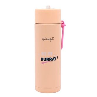 Mr. Wonderful Bouteille thermique - Fit fit... hurray! - Bouteille thermique en acier inoxydable 304 double couche