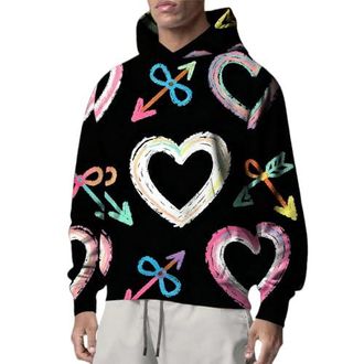 Generic Sweat à capuche imprimé 3D pour homme, pull à manches longues pour lextérieur, lautomne thermique, épais, chemises dhiver, Mr2, XL