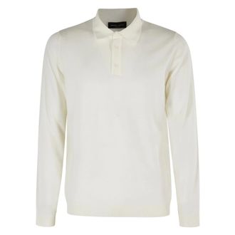 Roberto Collina Homme, Pulls, Beige, Taille: XL Polo Classique en Ecru