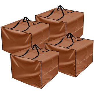 Patelai 4 St&uuml;ck Kissen-Aufbewahrungstasche, 81,3 x 81,3 x 61 cm, Outdoor-Kissenbezug, Aufbewahrung, wasserdicht, Oxford-Stoff, Camping, Umzugstasche mit Rei&szlig;v