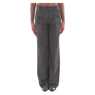 Aniye By Femme, Pantalons, Gris, Taille: 38 FR Daliah Check Baggy Pants