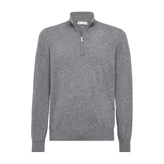 Brunello Cucinelli Cashmere Tricots - Homme - Pulls - Gris - Taille: M