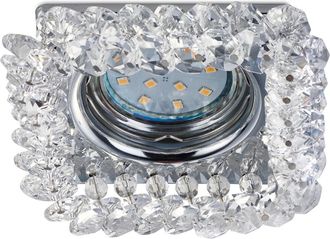 Trio Leuchten Einbauspot Dolomite 651800152, Metall Chrom, Kristallgas, exkl. 1x GU10