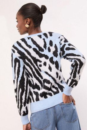 Lipsy Rundhalspullover Lipsy Strickpullover mit Print, Petite (1-tlg)