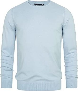 Indicode Hommes Gamal Knit Sweater | Pull tricoté 80% Coton Celestial Blue XXL