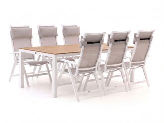 Bellagio la vita attrattiva Bellagio Lugo/Fidenza 220 cm Gartenm&ouml;bel-Set 7-teilig verstellbar