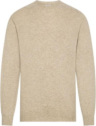 Seventy Rundhals-Strickpullover mit Rippendetails - - Knitwear - Herren - Beige - L