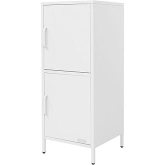 ML Design ML-Design Armoire de Classement M&eacute;tallique Blanc 40x101,5x40 cm avec 2 Portes Battantes &Eacute;tag&egrave;res R&eacute;glables Rangement Polyvalente S&eacute;curis&eacute; pour