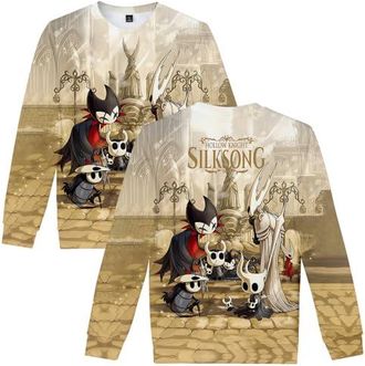 Generic Hollow Knight Silksong Merch Sweat-shirt à col rond pour lhiver Unisexe Manches longues Élégant Cosplay Design Haut, Ja183522, 4XL