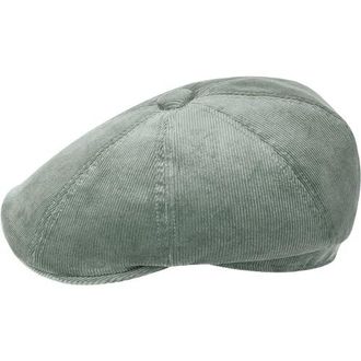 Kangol Casquette en Velours Cotele Hawker Homme - Gavroche Type avec Visiere Automne-Hiver Hiver - M (56-57 cm) Vert Menthe