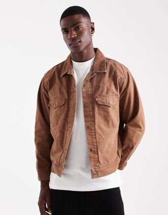 Levi's Western Shorthorn - Truckerjacke in Hellbraun-Brown
