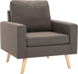 vidaXL Fauteuil Taupe Tissu vidaXL