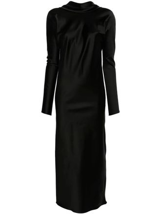 Sportmax robe longue Abazio satiné - Noir
