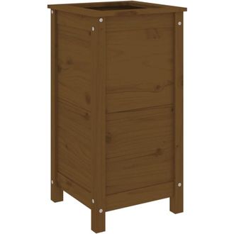 vidaXL Vidaxl - Jardinière marron miel 40x40x78 cm bois massif de pin