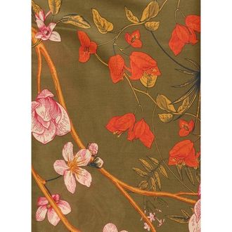 Au Printemps Paris Foulard &agrave; motif fleuri avec franges