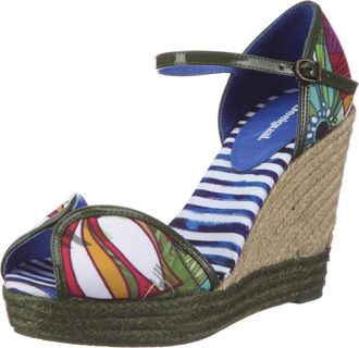 Desigual SHOES_LOTUS 21SS162, Damen Sandalen/Fashion-Sandalen, Grün (VERDE OSCURO 4011), EU 36