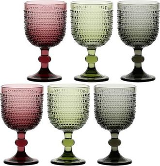 Thun Thun - Set mit 6 Stielgläsern - Glas - Tischkollektion - Ø 9 cm - 16,5 cm h