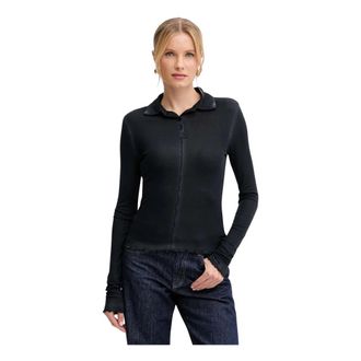 Patrizia Pepe Polo-Shirt mit Nahtdetails - - Tops - Damen - Schwarzk - XS