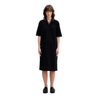 Fred Perry Femme, Robes, Noir, Taille: 38 FR Midi Robes