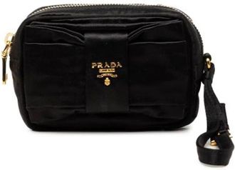 Prada Pre-owned Sac en Satin - Femme - Pre-owned - Noir - Taille: ONE Size