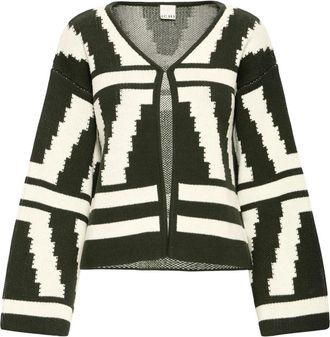 Ichi Ichi - Cardigan en maille - Femme - Pulls - Vert - Taille: 44 FR