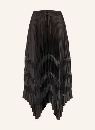 Claudie Pierlot Claudie Pierlot Plisseerock Aus Satin Mit Spitze schwarz