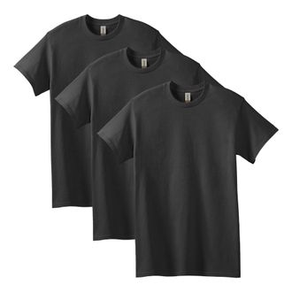 Gildan Uni-Erwachsene Schwerer Baumwolle, Stil G5000, Multipack T-Shirt, Schwarz (3er-Pack), 3X-Groß