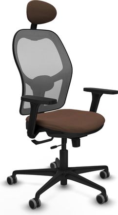 Piqueras y Crespo Ergonomischer 24-Stunden-Stuhl mit 3D-Armen, h&ouml;henverstellbarer Lendenwirbelst&uuml;tze und festem Kopfteil, ausgestattet mit Syncro/Traslack und injiziert