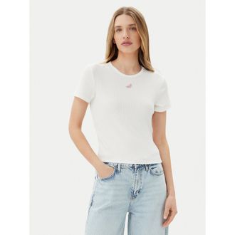 Only T-Shirt Daniella 15350554 Wei&szlig; Slim Fit