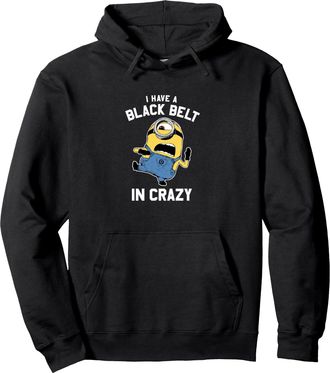 MINIONS Despicable Me Minions Stuart I Have A Black Belt In Crazy Pullover Hoodie