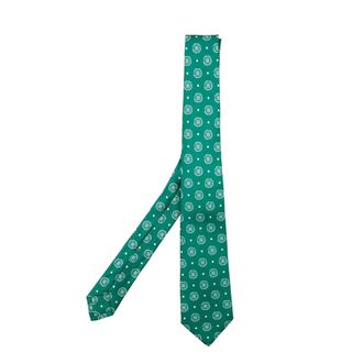 Kiton Homme, Accessoires, Vert, Taille: ONE Size Cravate Sept Plis en Soie