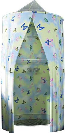 Generic Tragbarer Runder Duschvorhang Mit Rei&szlig;verschluss - Wasserdichter Sichtschutz Aus Polyester for Camping, Strand, Badezimmer Oder Den Au&szlig;enbereich(E)