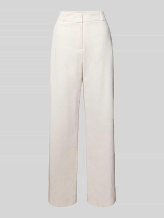 Jake*s Straight Leg Stoffhose aus Baumwoll-Mix mit Leinen-Anteil