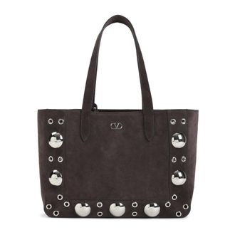 Valentino Garavani Femme, Sacs, Brun, Taille: ONE Size Nellc&ocirc;te Cabas Orn&eacute; dOEillets