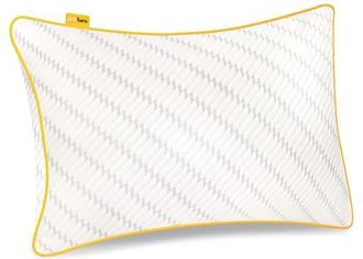 Cosi Home Oreiller &agrave; m&eacute;moire de Forme Rectangulaire 71x45 cm - Coussin Respirant Blanc avec Housse en Bambou, Hauteur R&eacute;glable, Lavage en Machine, pour Le Dos, 