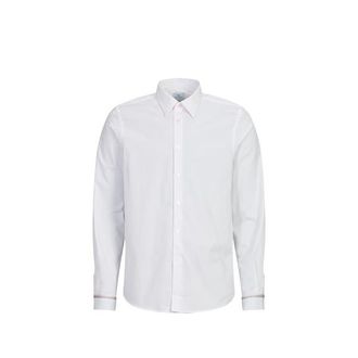 Paul Smith Chemise droite en coton m&eacute;lang&eacute;
