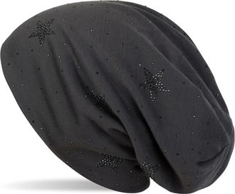 styleBREAKER M&uuml;tze Beanie mit Strass Sterne
