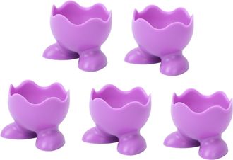 Soimiss 5stücke Teiliges Silikon-eierbecher Mit Fuß Hitzebeständige Eierhalter Für Hartgekochte Eier rutschfest Bpa-frei Multifunktionale Servierbecher Für Kü