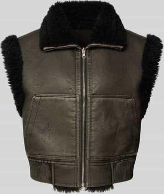 Stand Studio Cropped Weste mit Rei&szlig;verschluss