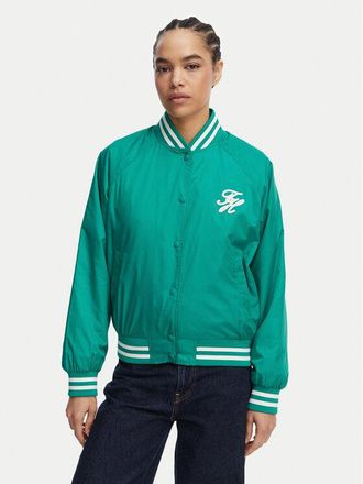 Tommy Hilfiger Bomberjacke Logo Appliqu&eacute; WW0WW48618 Gr&uuml;n Regular Fit