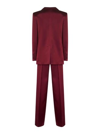 Blanca Vita Womens Burgundy Satin Telvera Suit Polyester Trouser Suits