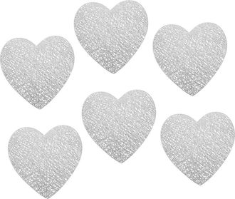 Artibetter 6 St&uuml;ck Teiliges Herzf&ouml;rmiges Tischset aus Verschlei&szlig;festem Material Elegante Platzmatten f&uuml;r Esstisch Hitzebest&auml;ndige Dekoration f&uuml;r Wohnzimmer Resta