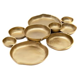 Generic Cuencos Para Servir Para Entretenimiento - De Postre Decorativo Nueve Rejillas,Bandeja De Charcuter&iacute;a, Para Refrigerios, Nueces, Chips, Frutas, Dulces