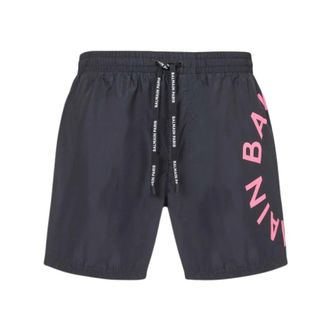 Balmain Homme, Maillots de bain, Noir, Taille: L Short de bain &agrave; logo
