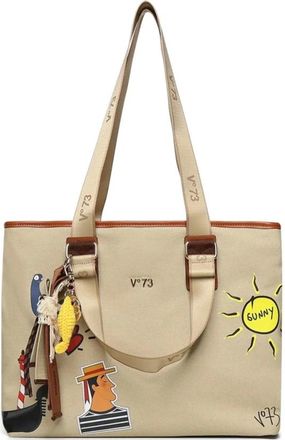 V&deg; 73 Femme, Sacs, Beige, Taille: ONE Size Sac cabas Tita